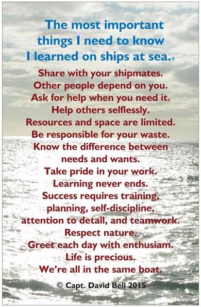 The Most Important Things I Need To Know I Learned On Ships At