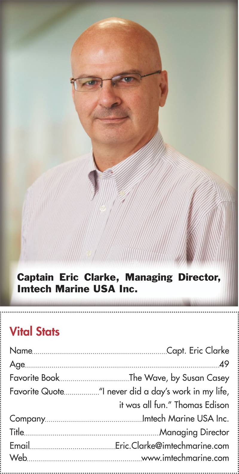 A Chat with Capt. Eric Clarke