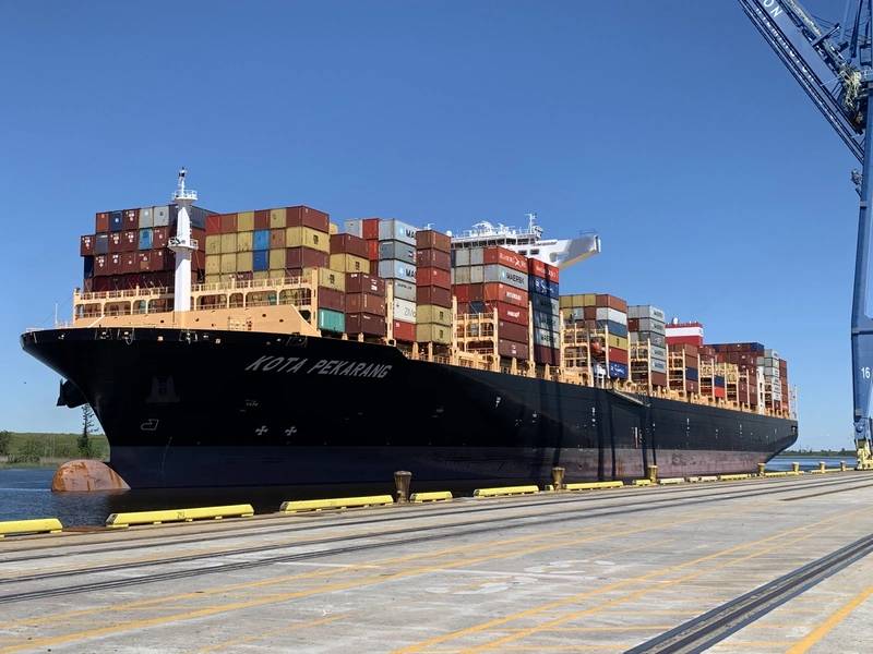 NC Ports Welcome First 12,000 TEU Vessel