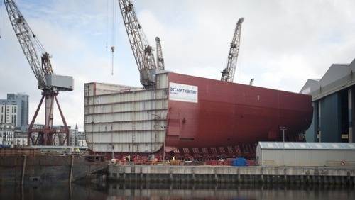 BAE Roll Out Giant UK Aircraft Carrier Module