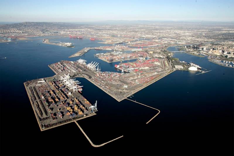 California Port Container Volumes: One Up, One Down