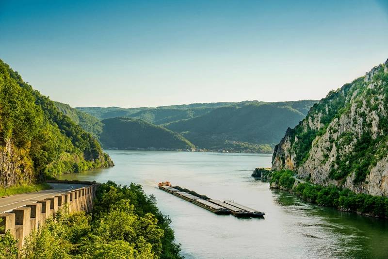 Sunken WW2 German Warships Exposed by Low water Levels on Danube