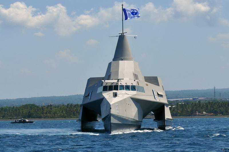 Astonishing Trimaran Warship Launched