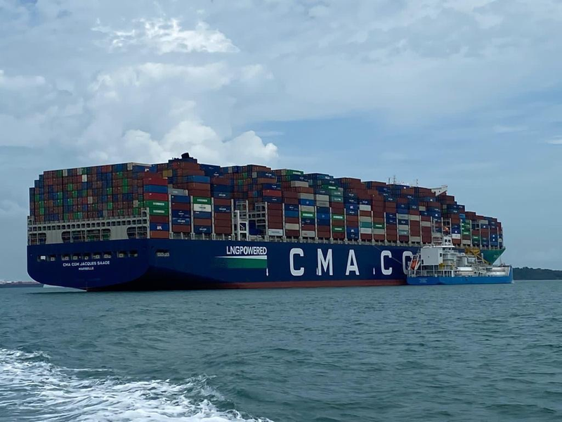 CMA CGM Box Ship Sets Loaded Containers Record