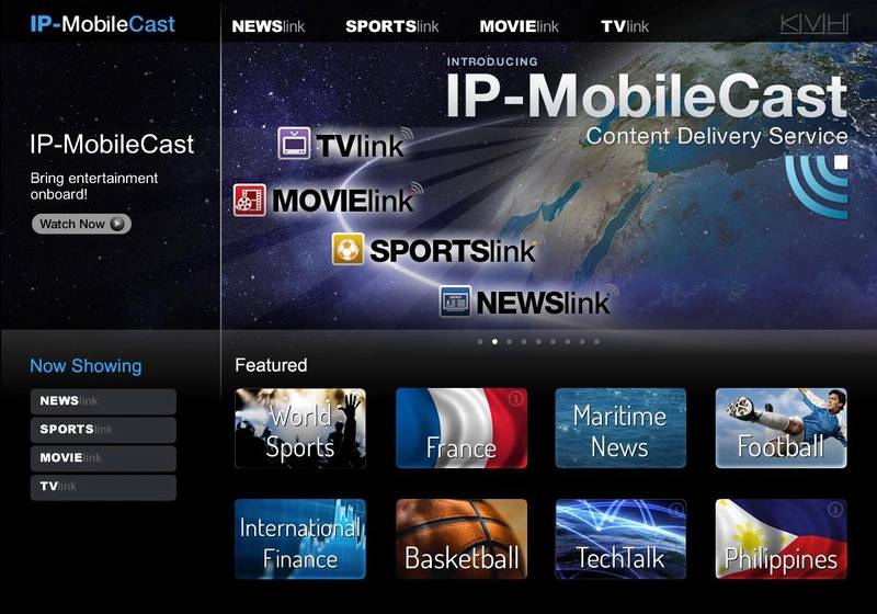 KVH IP-MobileCast Content Delivery Service Goes Live