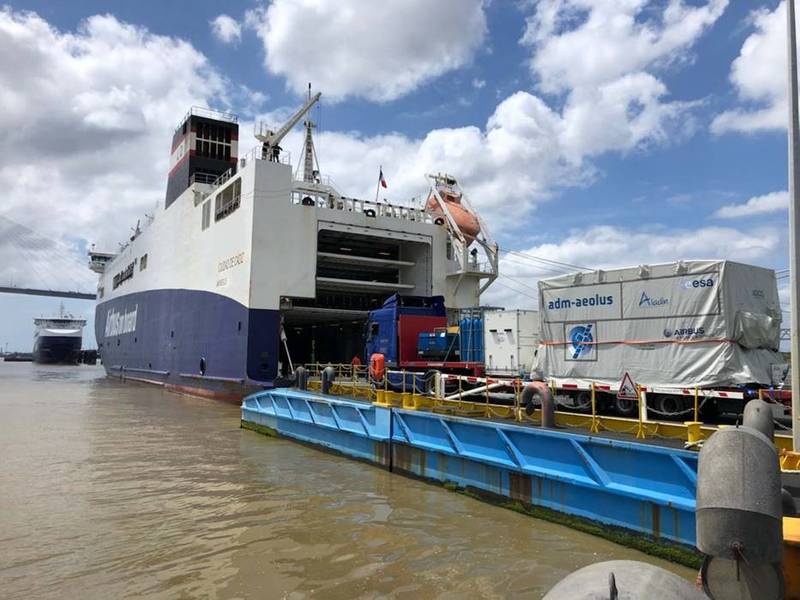 RoRo Vessel Transports a European Space Agency Satellite