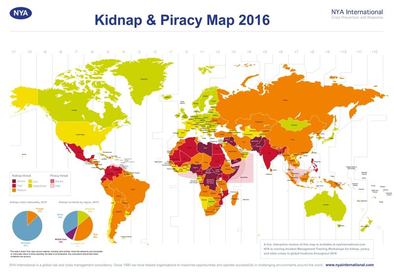 Map Shows Kidnap & Piracy Threats